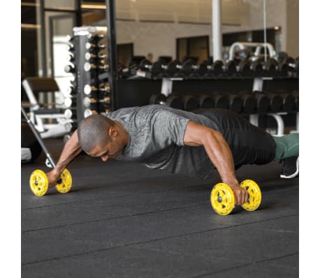 SKLZ Buikspiertrainer Core Wheels geel en zwart kopen? | vidaXL.nl