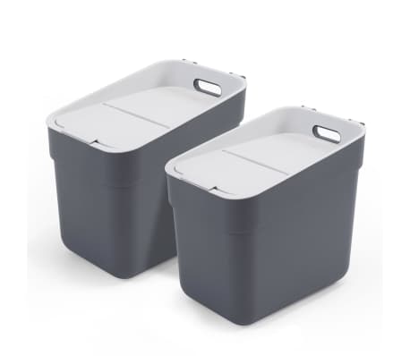 Curver Trash Can Ready to Collect 20L Dark Grey | vidaXL.ie