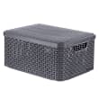 Curver Storage Box with Lid Style M 18L Metallic Silver | vidaXL.ie