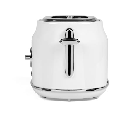 Livoo Tostadora eléctrica retro con 2 ranuras blanco