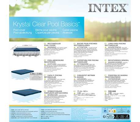 Intex Pool Cover Rectangular 390x180 cm 28037 | vidaXL.ie