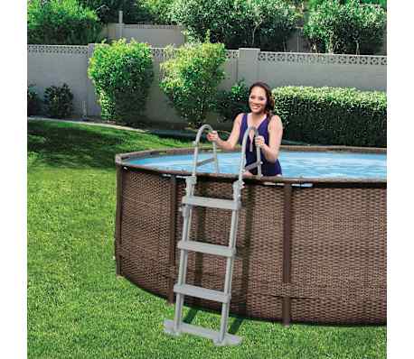 Bestway 4-Step Pool Safety Ladder Flowclear 122 cm 58331 | vidaXL.co.uk