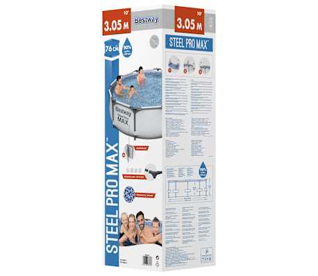 Bestway Steel Pro MAX Swimming Pool Set 305x76 cm | vidaXL.ie