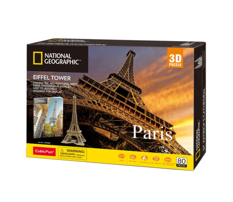 Cubic Fun 3D Puzzle Eiffel Tower 80 pcs | vidaXL.ie