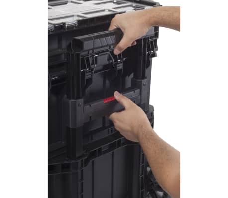 Keter Mobile Tool Case with Organiser Connect Black | vidaXL.co.uk