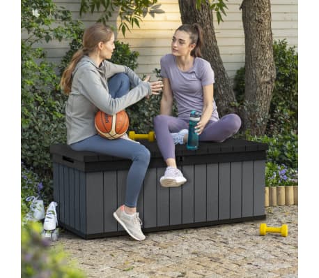Keter Outdoor Storage Box Darwin 380 L Grey | vidaXL.co.uk