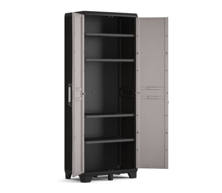 Keter Storage Cabinet with Shelves Pro Black and Grey | vidaXL.ie