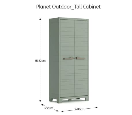 Keter Outdoor Storage Cabinet with Shelves Planet Jade Grey | vidaXL.ie