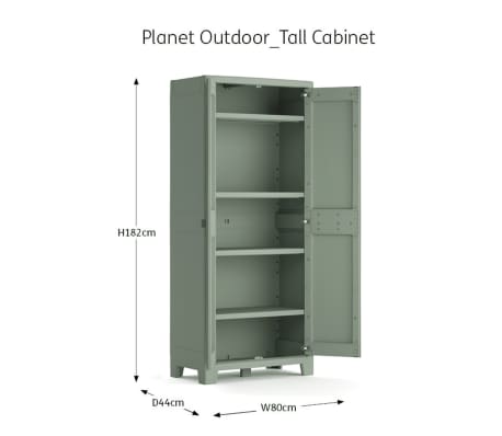Keter Multi-purpose Outdoor Storage Cabinet Planet Jade Grey | vidaXL.ie