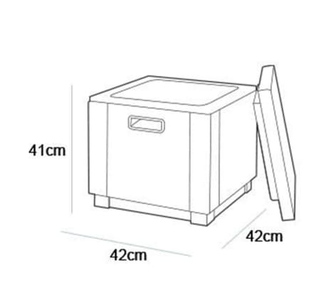 Keter Cooler Box Ice Cube Graphite | vidaXL.ie