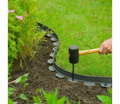 Nature Vrtna obroba 5 cm x 10 m siva | vidaXL.si