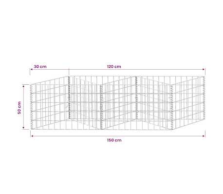 vidaXL Συρματοκιβώτιο 120 x 30 x 50 εκ. από Γαλβανισμένο Χάλυβα | vidaXL.gr