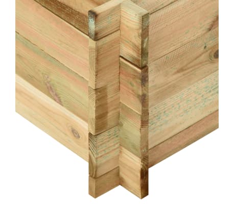 vidaXL Strat înălțat legume grădină, 120x120x40 cm, lemn de pin tratat ...