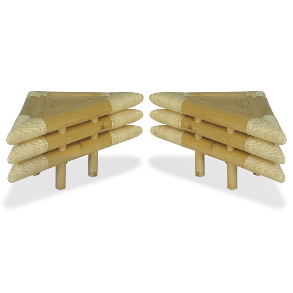 Bedside Tables 2 Pcs 60x60x40 Cm Bamboo Natural Home And Garden All