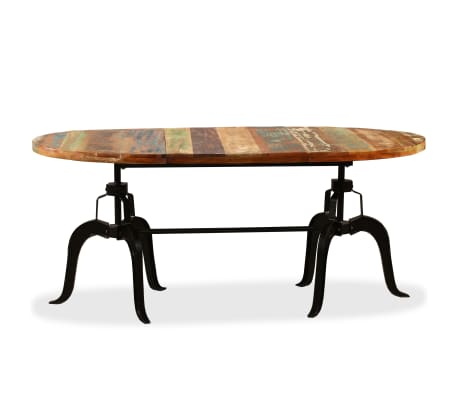 vidaXL Dining Table Solid Reclaimed Wood and Steel 180 cm | vidaXL.ie