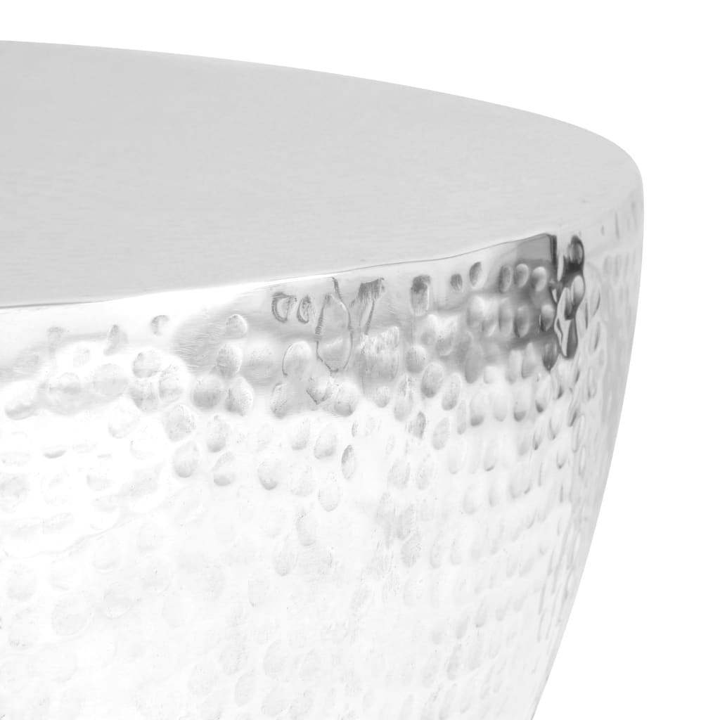 Coffee Table Hammered Aluminium 70 30 Cm Silver Home And Garden All 
