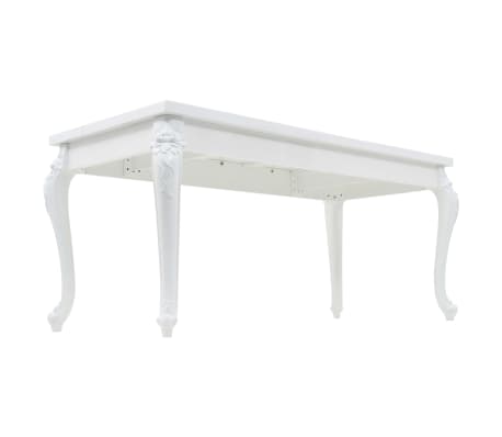 vidaXL Dining Table 179x89x81 cm High Gloss White | vidaXL.ie