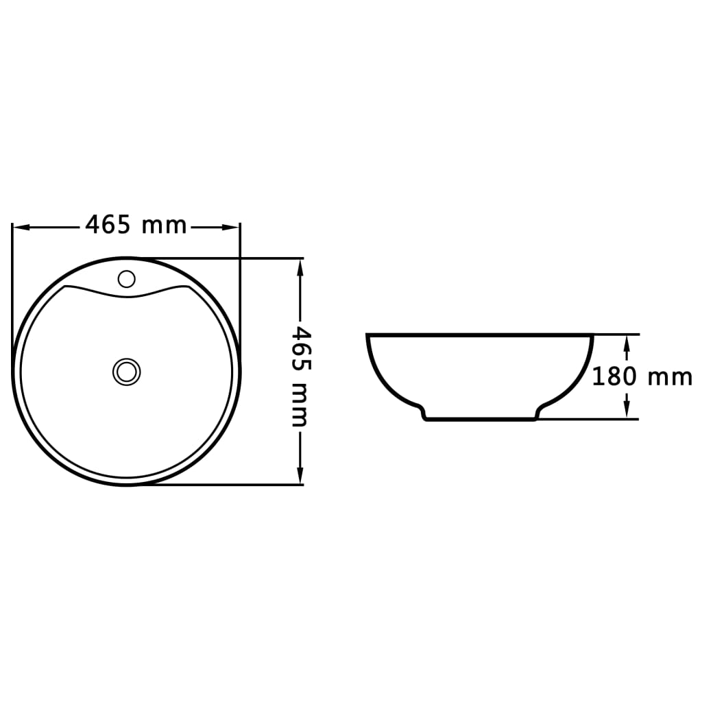 H ndvask Med Overl b 46 5 X 18 Cm Keramik Hvid Hjemshop dk