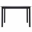 vidaXL Dining Table Black 114x71x75 cm Solid Rubber Wood | vidaXL.com.au
