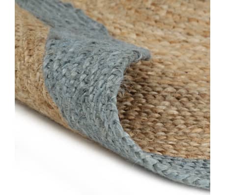 vidaXL Handmade Rug Jute with Olive Green Border 150 cm | vidaXL.com.au