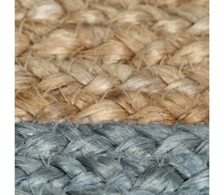 vidaXL Handmade Rug Jute with Olive Green Border 150 cm | vidaXL.com.au