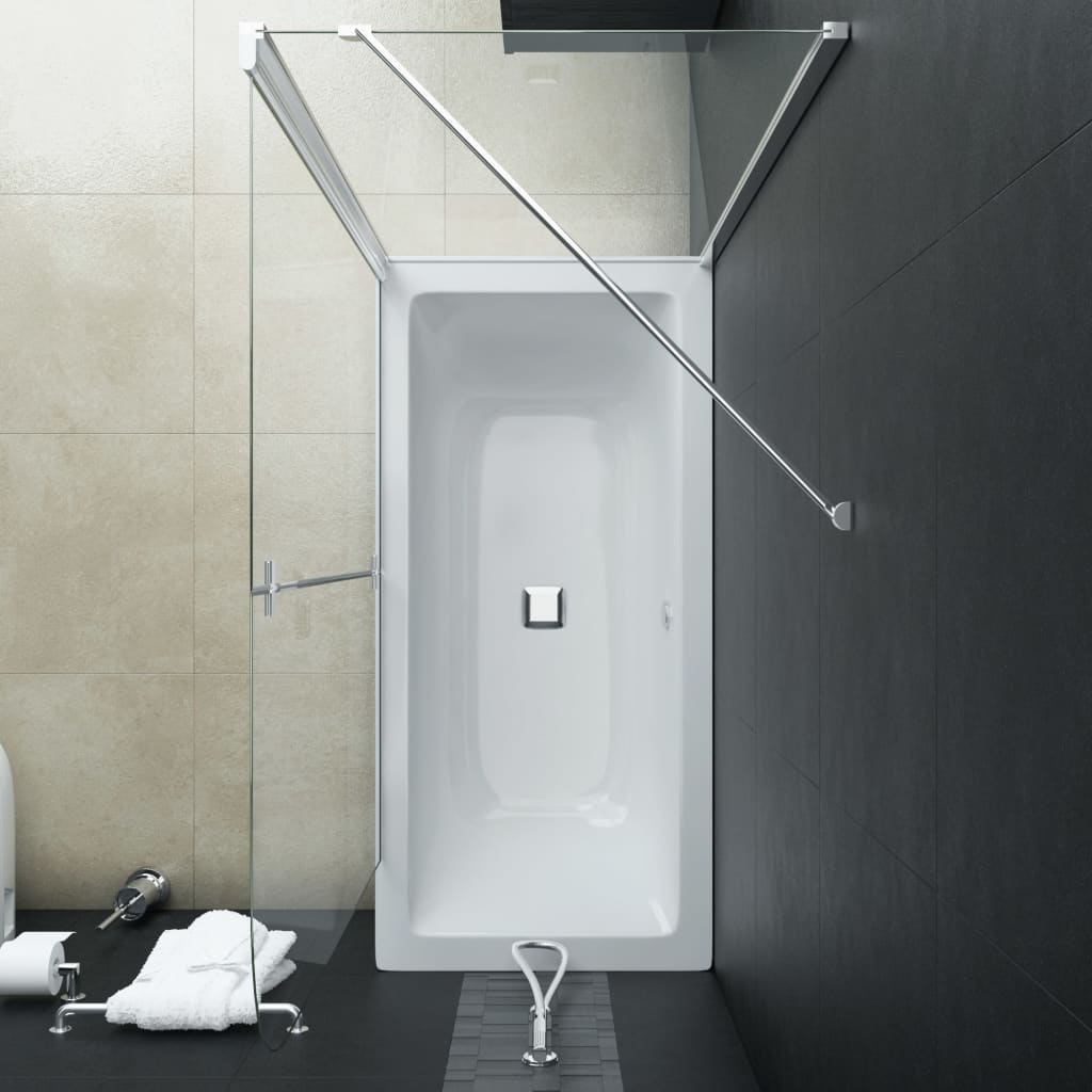 Doppelte Faltbare Duschkabine ESG 120 x 68 x 130 cm vidaXL