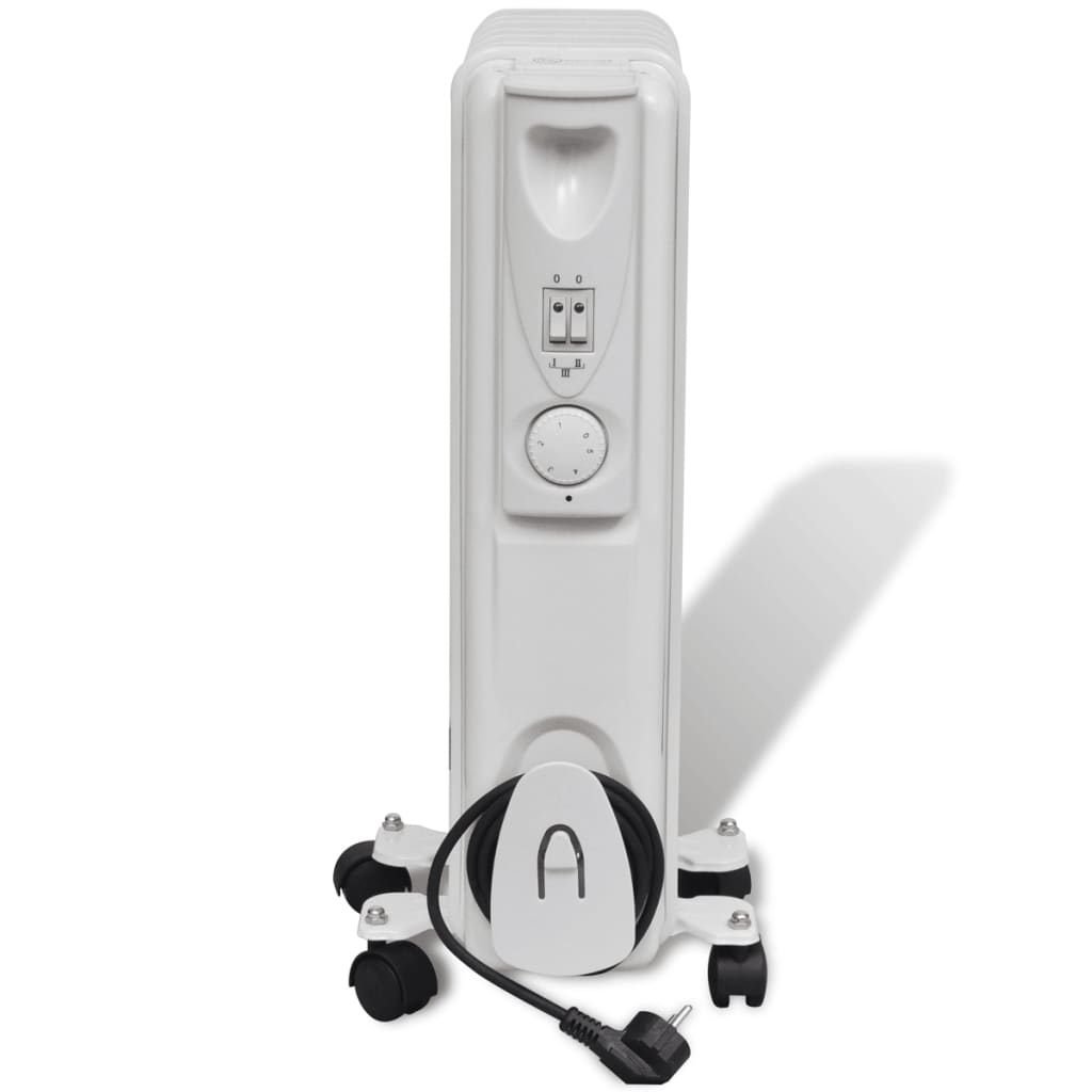 Oljefylt Radiator 1500W 7 Ribber og Tip Over Beskyttelse