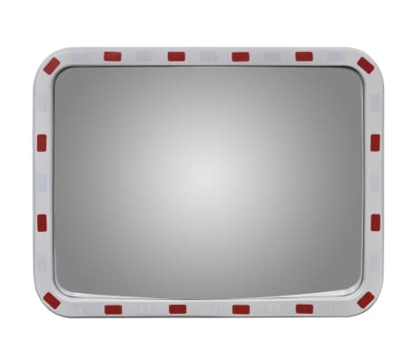 Convex Traffic Mirror Rectangle 60 x 80 cm with Reflectors | vidaXL.co.uk