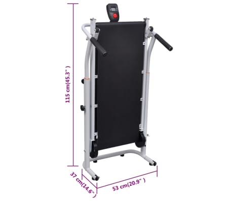 vidaXL Mini tapis roulant pliable 93 x 36 cm Noir | vidaXL.be