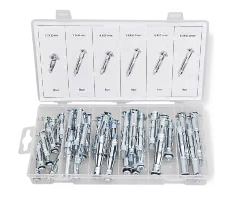 40 pcs Molly Bolt/Wall Anchor Assortment Kit | vidaXL.co.uk