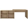 vidaXL Corner Desk 4 Shelves Oak | vidaXL.com.au