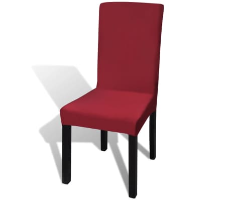 vidaXL Huse de scaun elastice drepte, 4 buc., roșu bordo | vidaXL.ro