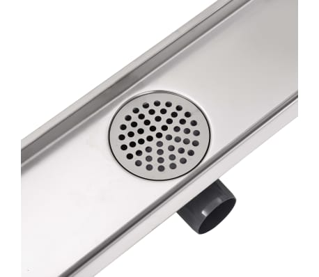 vidaXL Σιφόνι Ντουζιέρας Γραμμικό 830 x 140 χιλ. από Ανοξείδωτο Ατσάλι ...