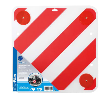 ProPlus Rear Warning Sign Plastic 50 x 50 cm with Reflectors 361228 ...