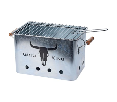 ProGarden Grill mit Holzgriffen Zink | vidaXL.at