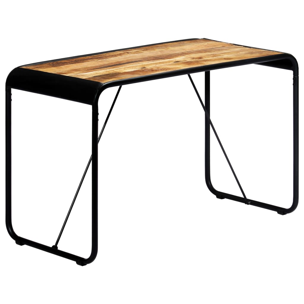 Dining Table 118x60x76 Cm Solid Rough Mango Wood Home And Garden Dining Table 118x60x76 Cm Solid Rough Mango Wood Home And Garden