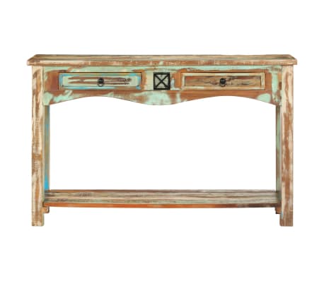 vidaXL Console Table 120x40x75 cm Solid Reclaimed Wood | vidaXL.com.au