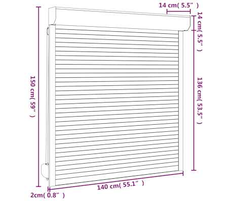 vidaXL Roller Shutter Aluminium 140x150 cm White | vidaXL.ie