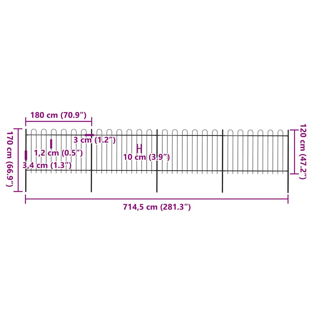 Cl ture De Jardin Avec Dessus En Cerceau Acier 6 8 X 1 2 M Noir