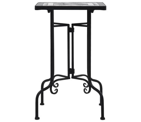 vidaXL Mosaic Side Table Black and White Ceramic | vidaXL.com