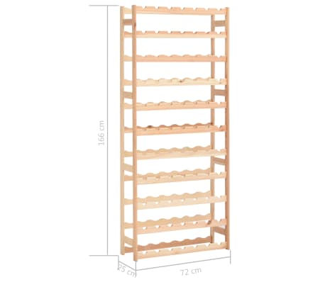vidaXL Wine Rack for 77 Bottles Pinewood | vidaXL.co.uk