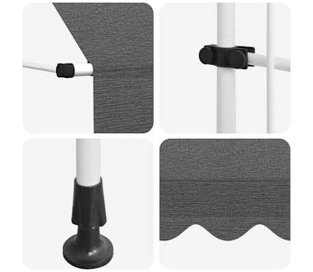 vidaXL Luifel handmatig uittrekbaar 100 cm antraciet kopen? | vidaXL.nl
