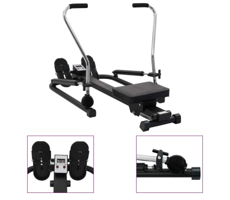 vidaXL Machine à ramer 5 niveaux de résistance hydraulique | vidaXL.fr