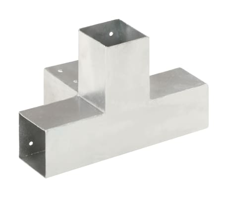 vidaXL Post Connector X Shape Galvanised Metal 71x71 mm | vidaXL.ie