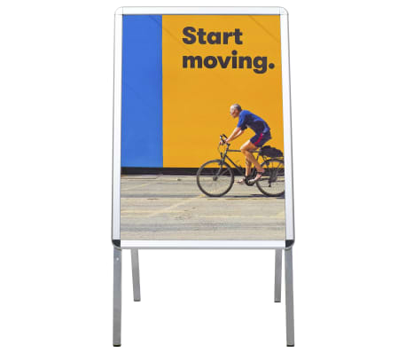 vidaXL A1 Customer Stopper Poster Stand Aluminium | vidaXL.com.au