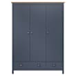 vidaXL Garde-robe à 3 portes Hill Gris 127x50x170 cm Pin solide | vidaXL.fr