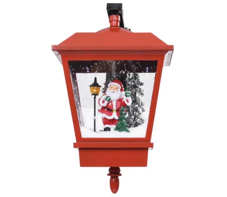 vidaXL julelampe med LED-lys og julemand 40x27x45 cm rød | vidaXL.dk