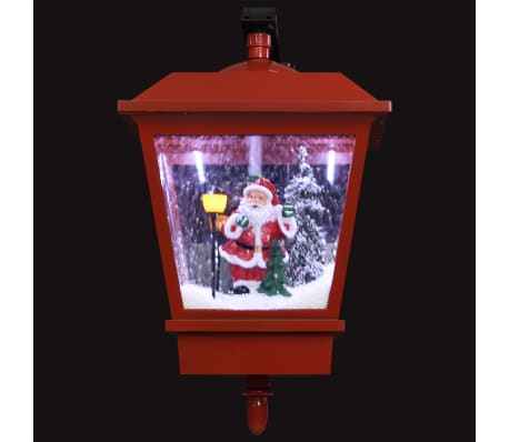 vidaXL julelampe med LED-lys og julemand 40x27x45 cm rød | vidaXL.dk