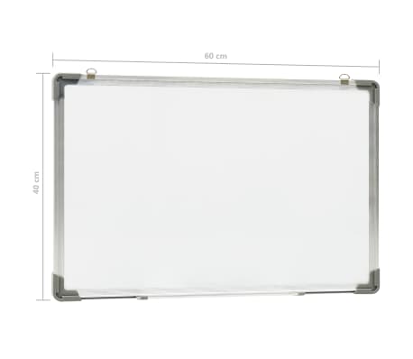vidaXL Magnetic Dry-erase Whiteboard White 60x40 cm Steel | vidaXL.com.au