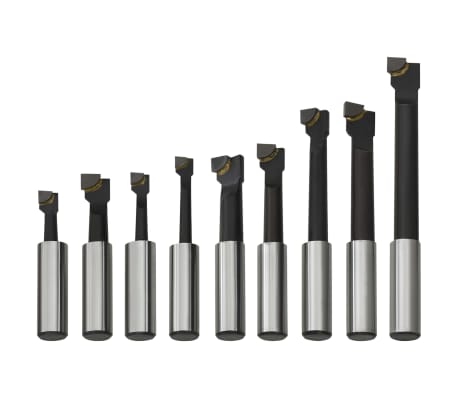 vidaXL Boring Cutters 9 pcs 12 mm with Wood Base | vidaXL.ie